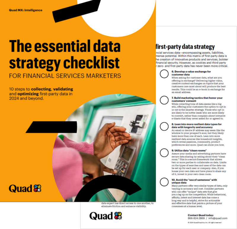Financial services data strategy checklist | Quad
